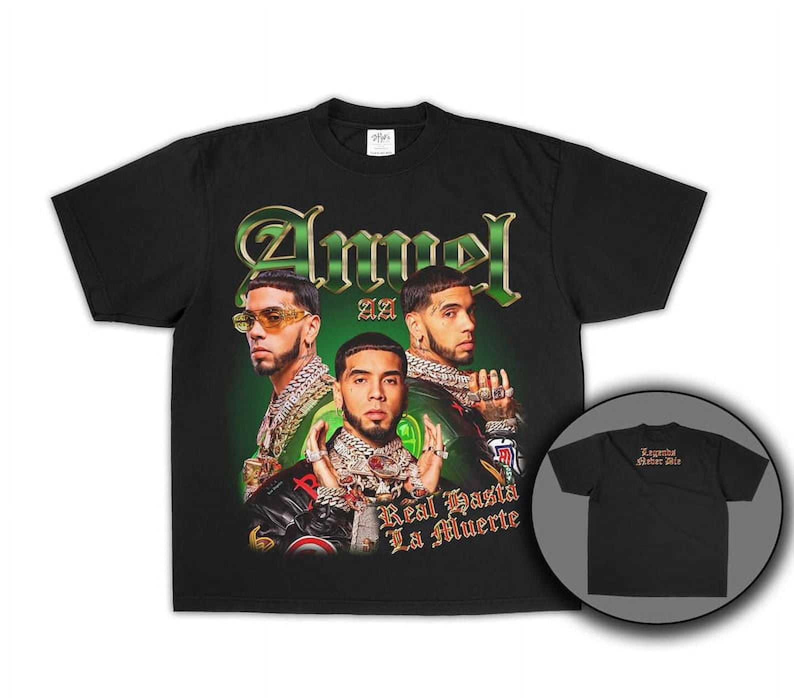 ANUEL AA - REAL hasta la muerte legends never die double sided merch ...