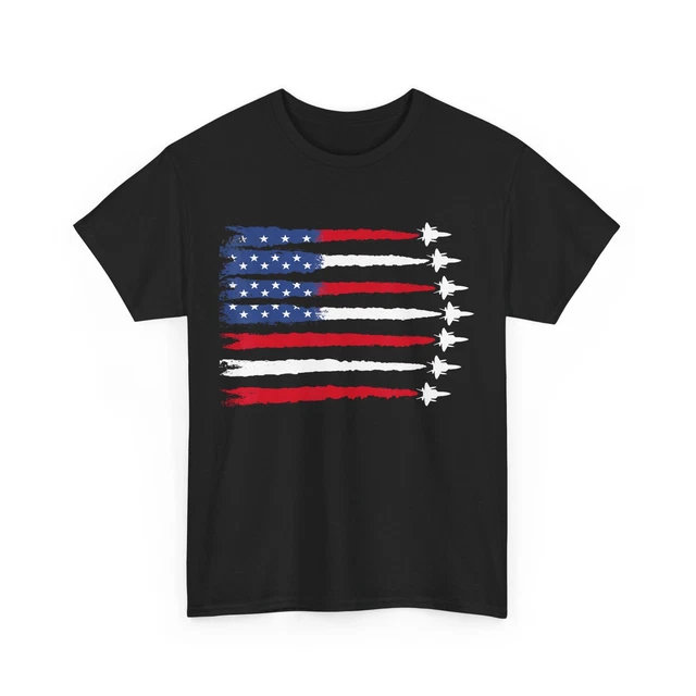 ANUNSHIRT 4Th Of July Red White Blue Usa Flag Fighter Jets Patriotic ...