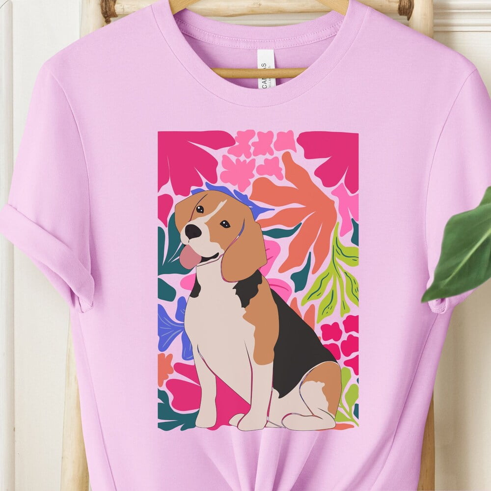 ANUNSHIRT Botanical Beagle Shirt, Cute Beagle T- Shirt For Doxie Mom ...