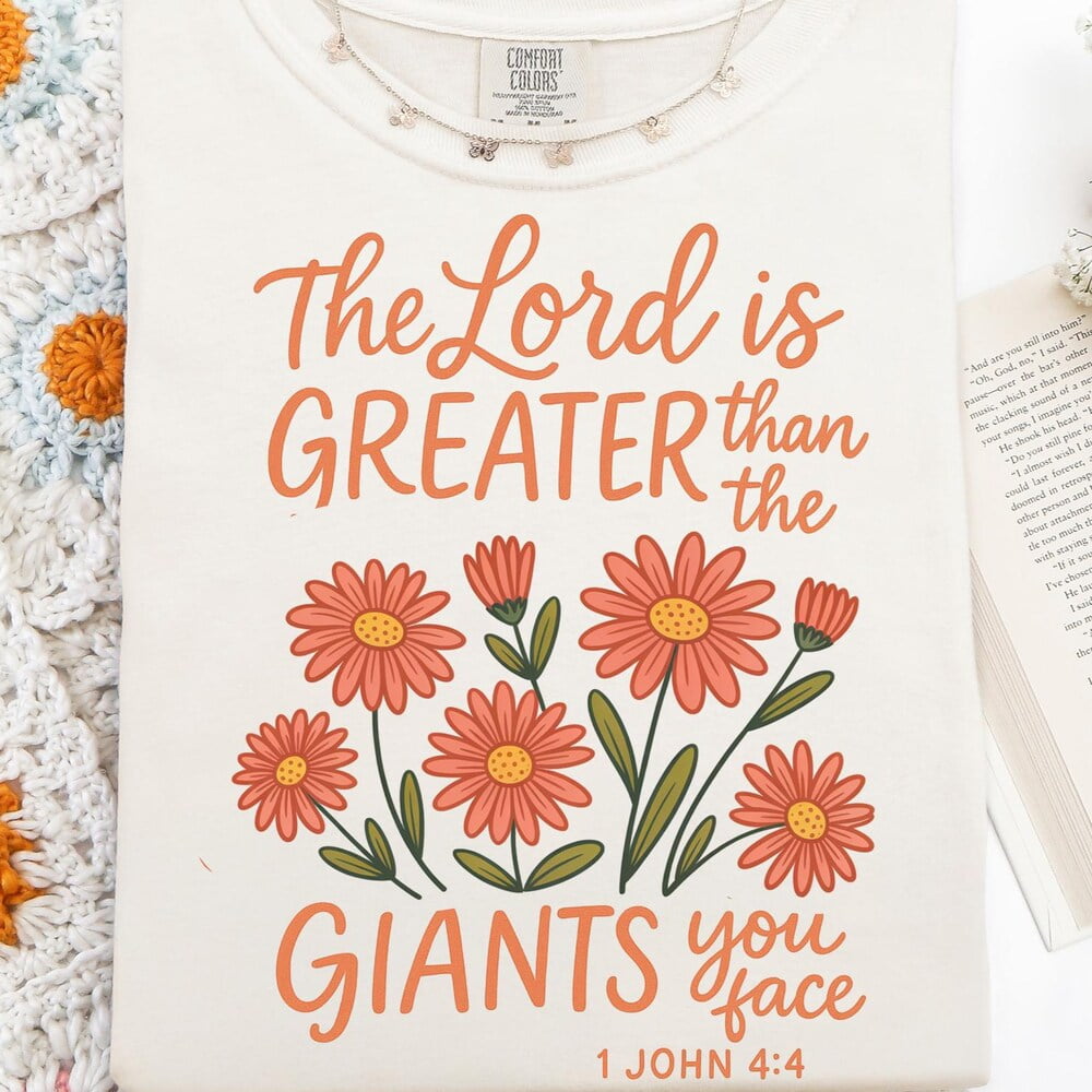 ANUNSHIRT Christian Shirt "The Lord is Greater", inspirational Shirt ...
