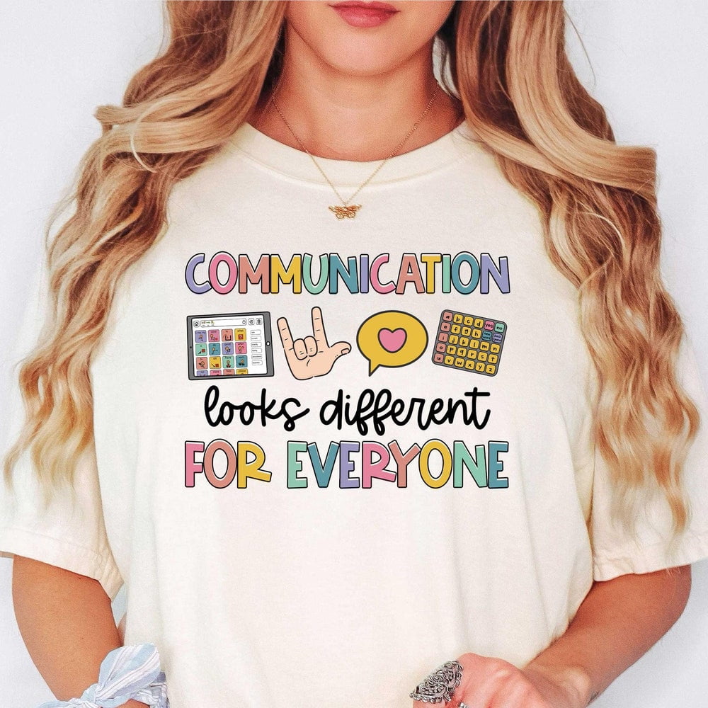ANUNSHIRT Communication Looks Different For Everyone T Shirt, Speech ...