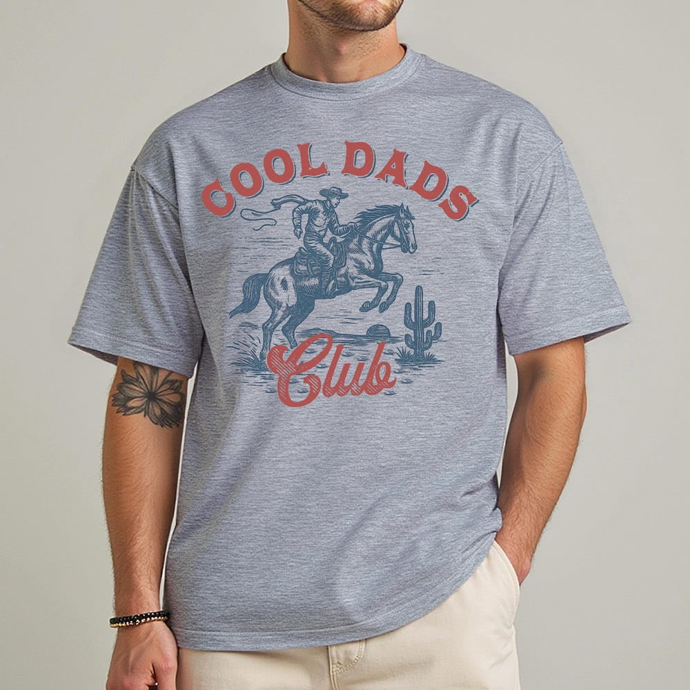 ANUNSHIRT Cool Dad'S Club Shirt, Western Cowboy Dad Tee, Father'S Day ...
