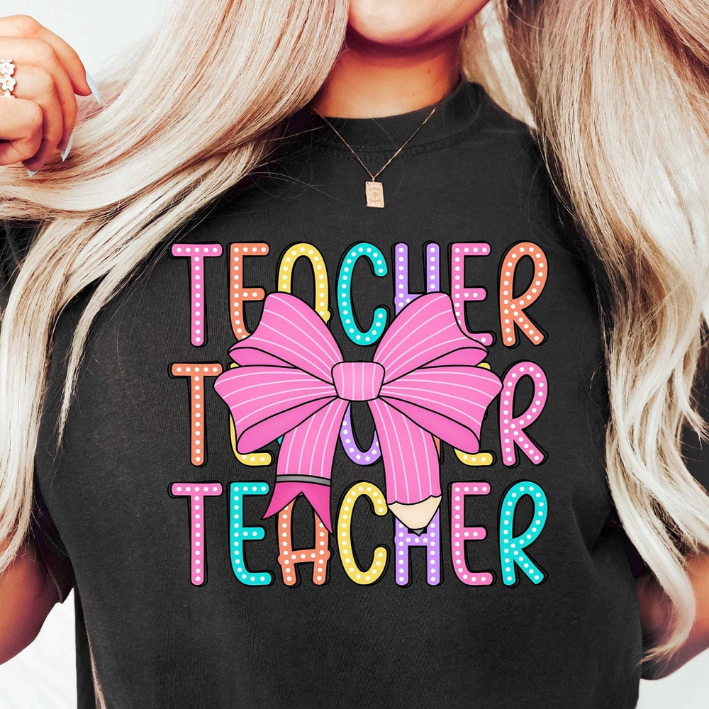 ANUNSHIRT Coquette Teacher Shirt, Back To School Shirt, Teacher ...