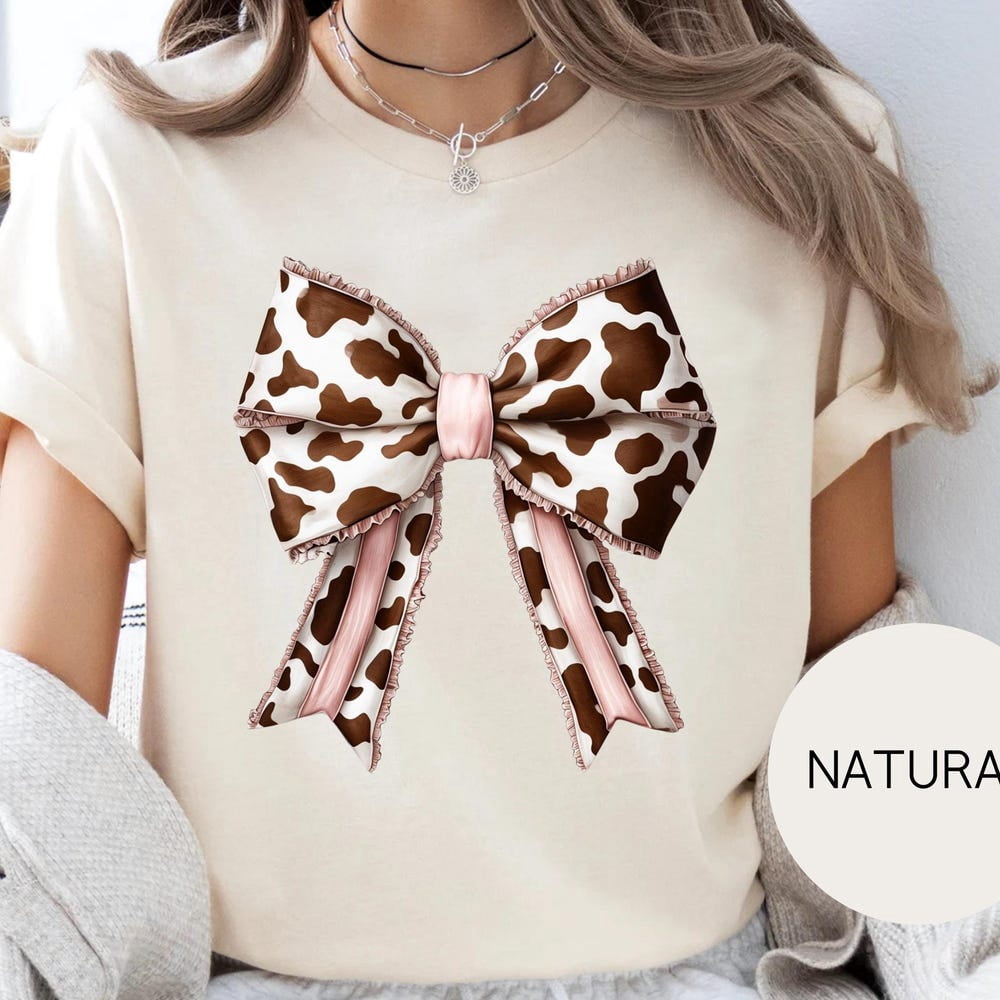 ANUNSHIRT Cow Print Bow Shirt Matching Set Western Rodeo Outfit Graphic ...