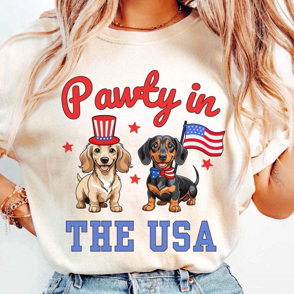 ANUNSHIRT Dachshund 4Th Of July Shirt, Funny Weiner Dog Mom T Shirt ...