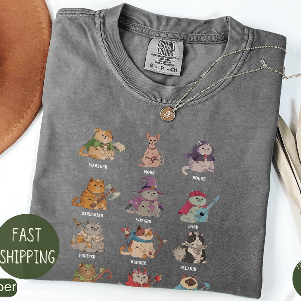 ANUNSHIRT Dungeons And Cats Shirt, Dungeons Game Tshirt, Retro Dnd Tee ...