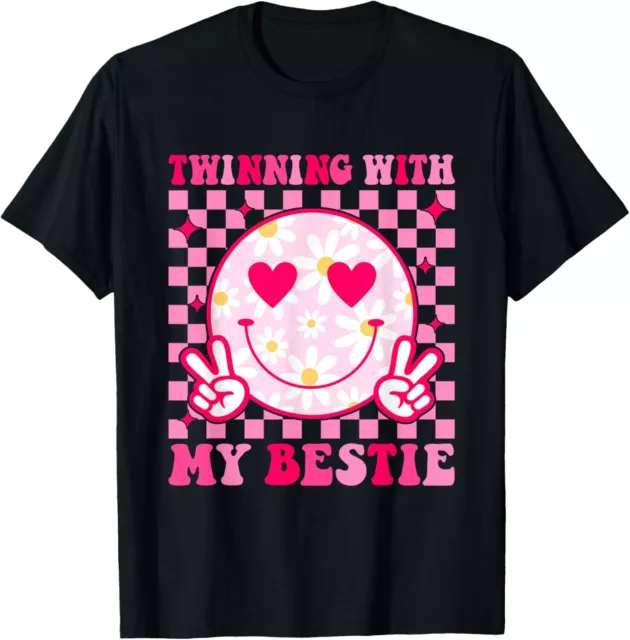 ANUNSHIRT Funny Twinning With My Bestie Best Friend Retro Groovy Bff T ...