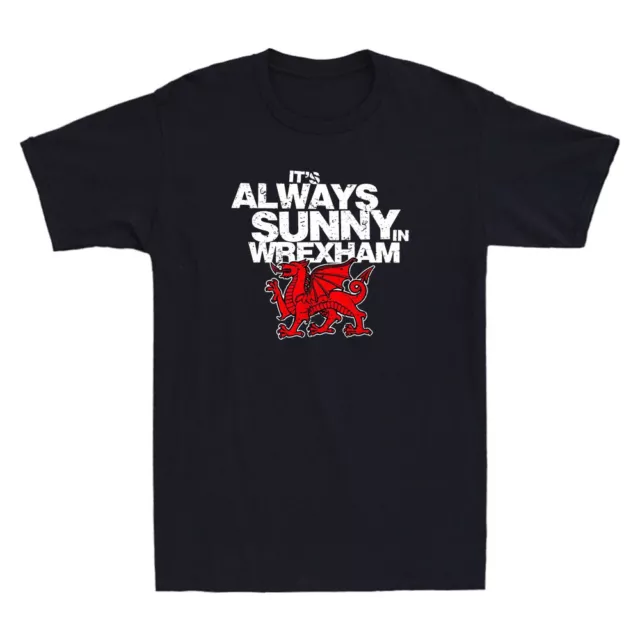 ANUNSHIRT It'S Always Sunny In Wrexham Wales Funny Dragon Graphic Vintage Men'S T-Shirt Unisex S ...