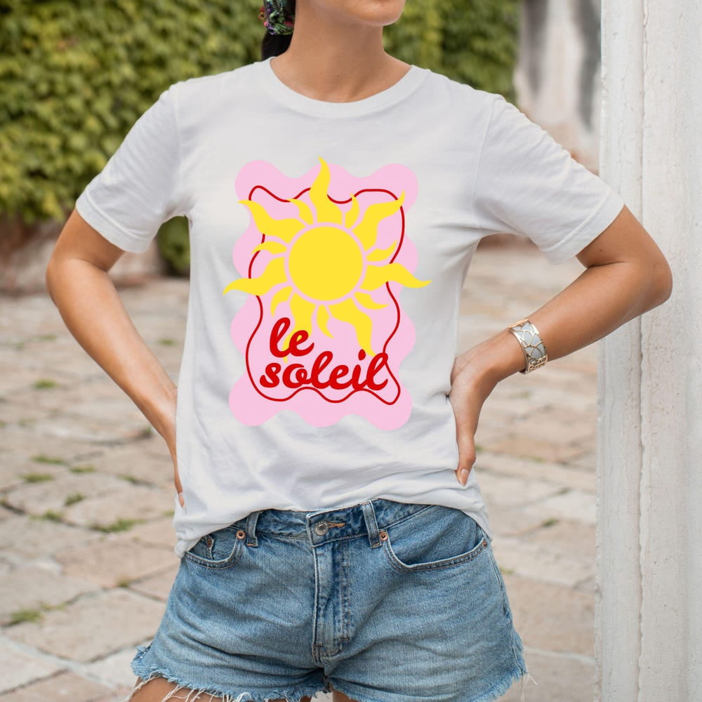 ANUNSHIRT Le Soleil Graphic Tee, Bohemian Summer Tee, European Tee ...