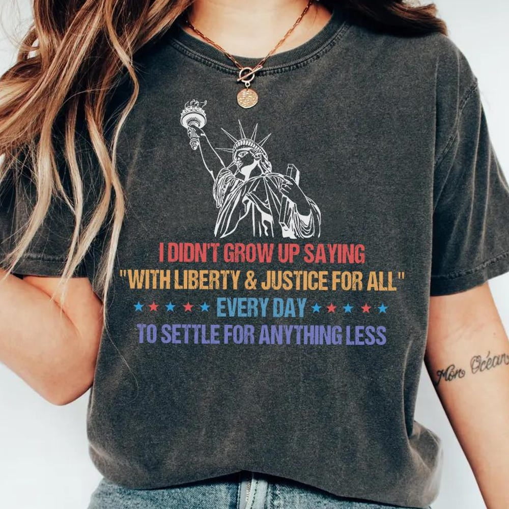 ANUNSHIRT Liberty And Justice For All Shirts, Human Rights Tshirt, 4Th ...