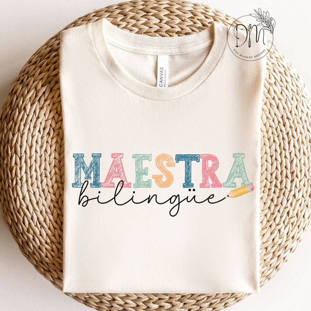 ANUNSHIRT Maestra Bilingue Shirt, Bilingual Teacher Shirt, Esl Teacher ...