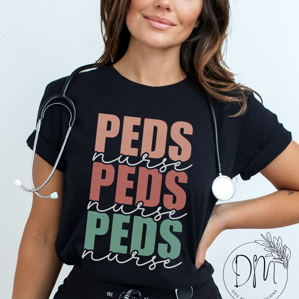 ANUNSHIRT Pediatric Nurse Shirt Peds Nurse T-Shirt Retro Pediatrics ...