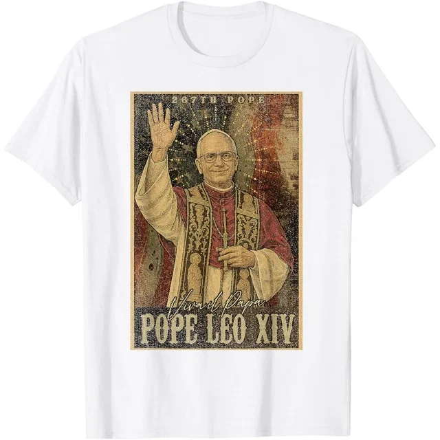 ANUNSHIRT Pope Leo Xiv 14Th First American Pope Usa Flag Vintage T-Shirt Unisex S-5XL Hot ...
