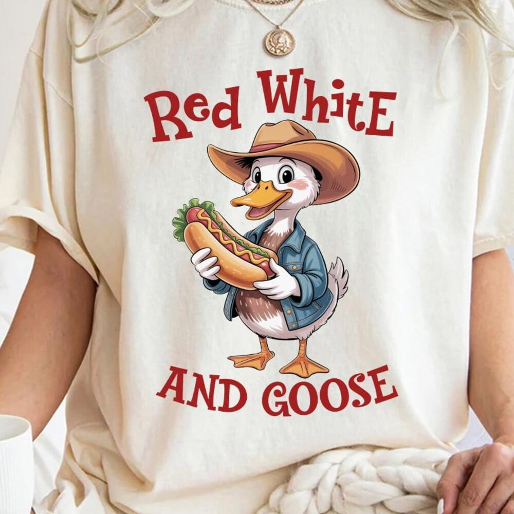 ANUNSHIRT Red White And Goose Shirt, 4Th Of July Shirt, Funny Goose ...