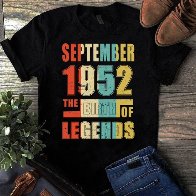 ANUNSHIRT September 1952 The Birth Of Legends Vintage Unisex Tshirt ...