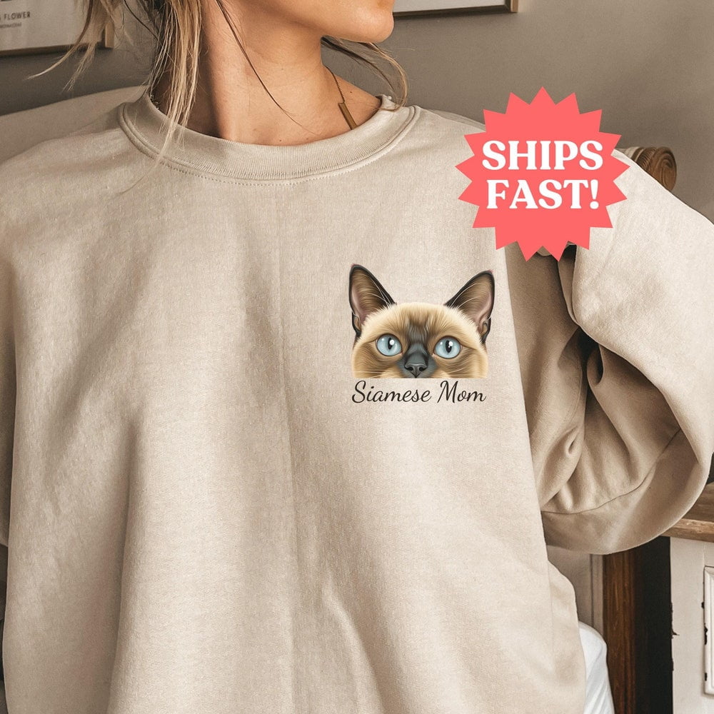 ANUNSHIRT Siamese Cat Shirt, Siamese Cat Mom Shirt, Cat Person Shirt ...