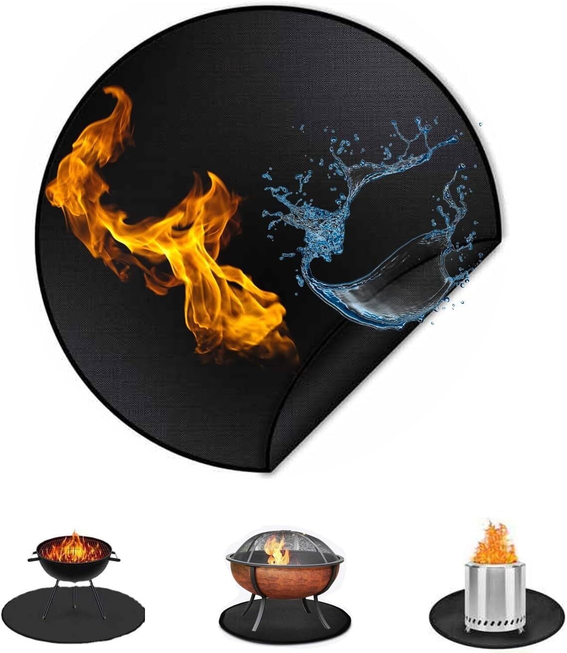 ANUNU 36in Under Grill Mat for Outdoor Grill,ndoor Fireplace/Fire Pit ...