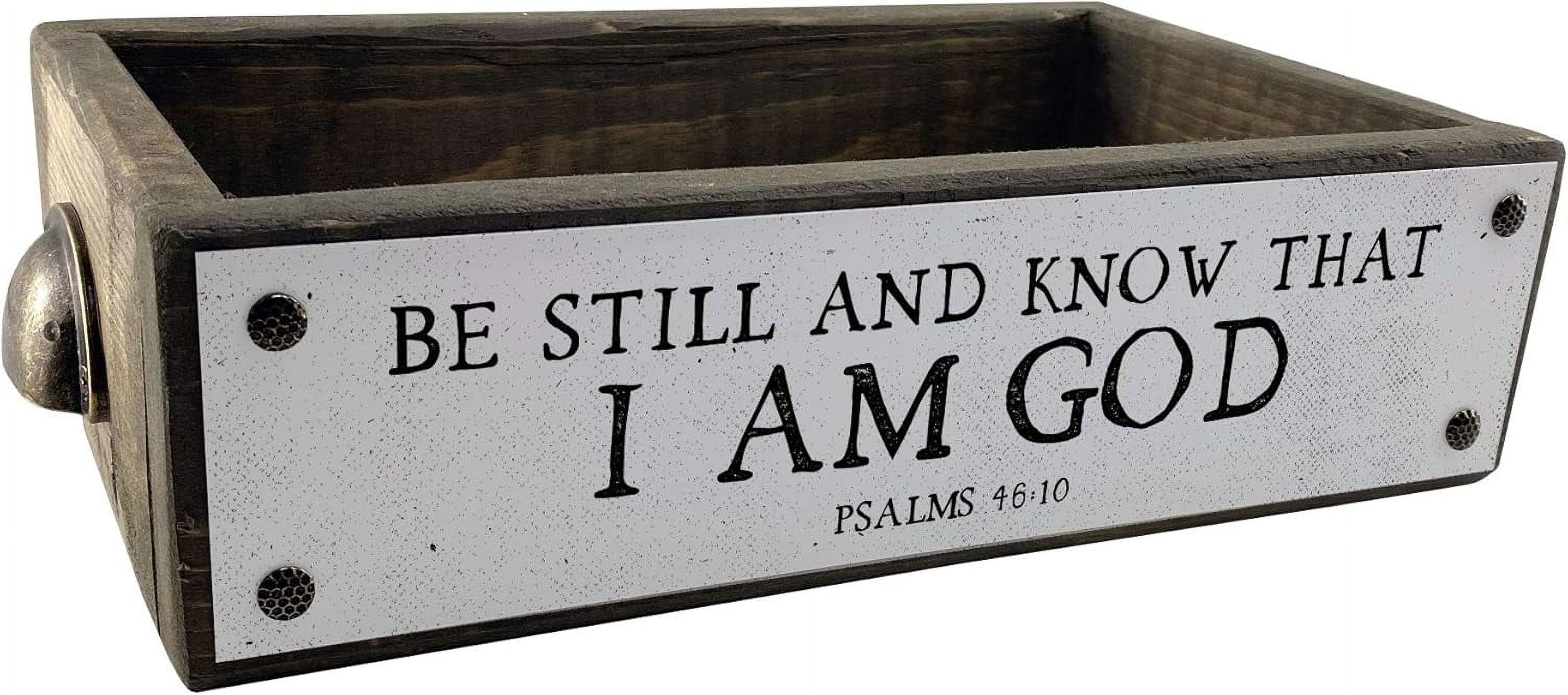 ANVEVO Be Still And Know That I Am God – Bible Verse House Décor Box ...