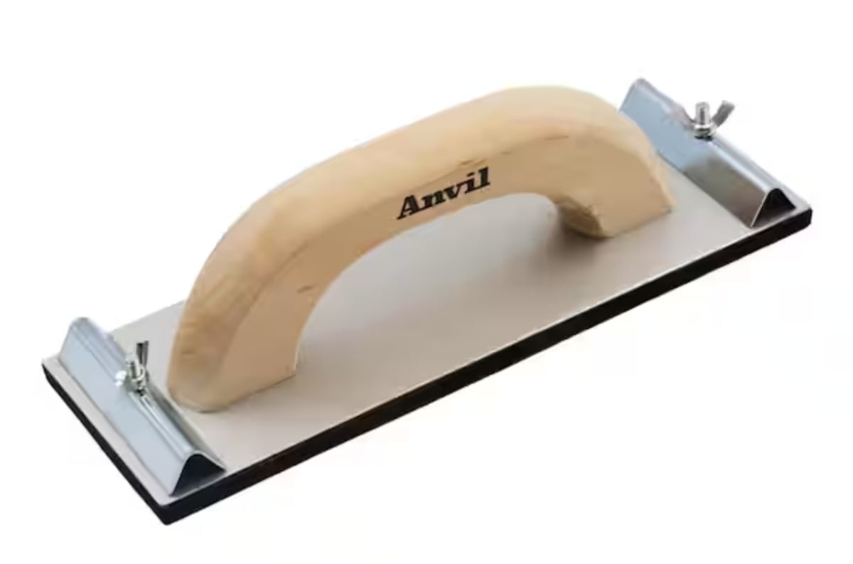 ANVIL Aluminum Base Drywall Hand Sander with Wooden Handle 9 1/4 x 3 1/ ...