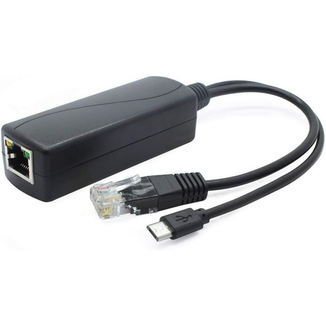 ANVISION 5V PoE Splitter, 48V to 5V 2.4A Adapter with Micro USB Plug ...
