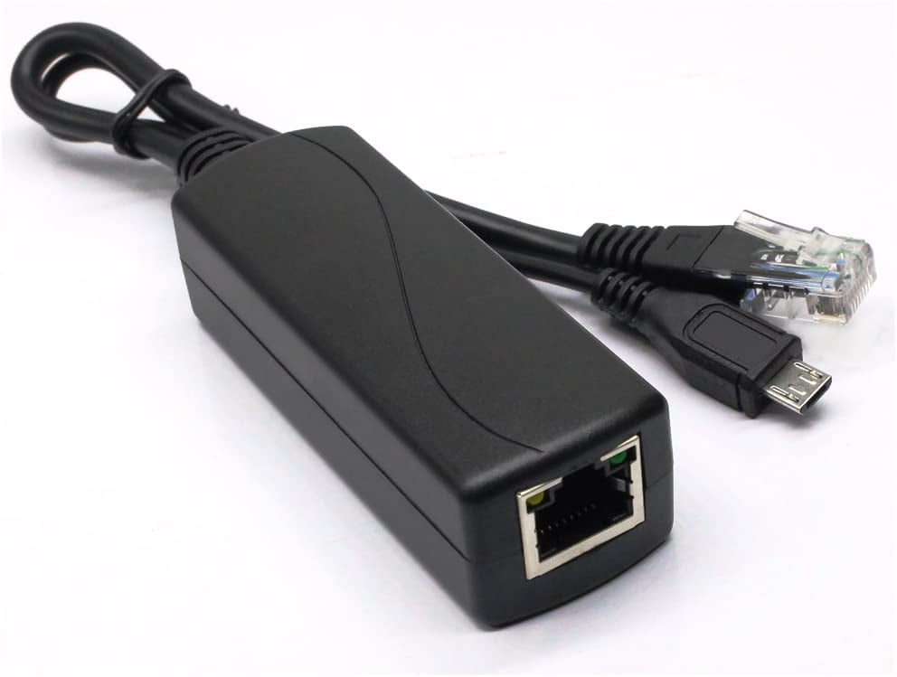 ANVISION Active 48V to 5V 2.4A PoE Splitter Adapter with Micro USB Plug ...