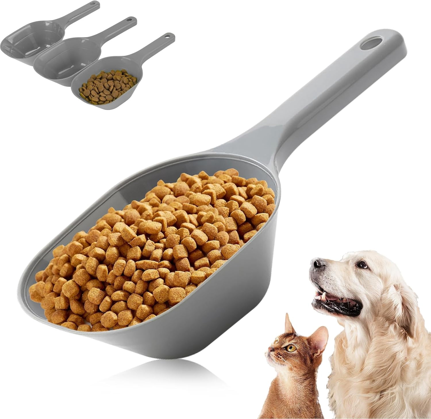 ANVS 3 Pack Dog Food Scoop Set, 1 Cup Dog Food Scoop Multi Purpose ...
