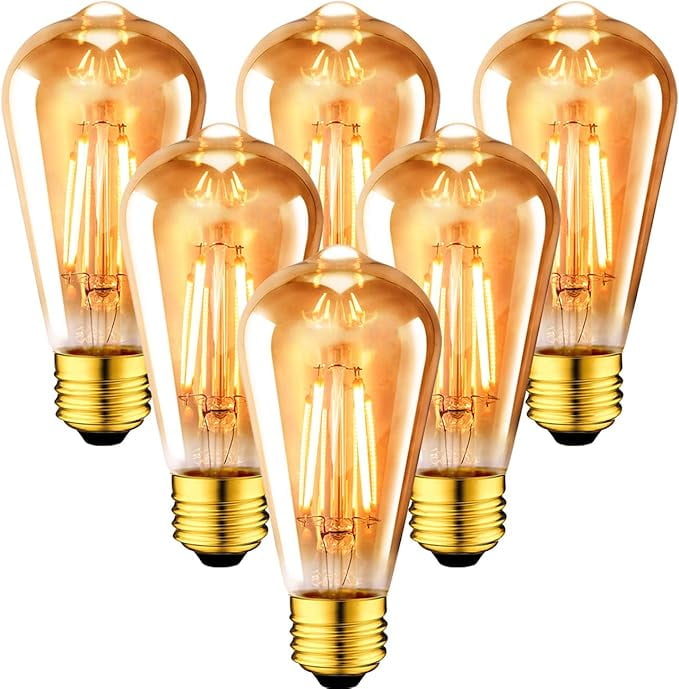 ANWIO Vintage Edison Light Bulb ST21 LED Filament Bulb 7W(60 Watt ...