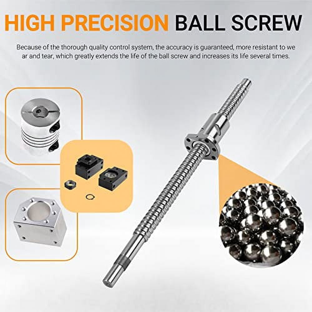 ANWOK SFU1605-300mm Anti Backlash Ballscrews with Metal Ballnuts + BK ...
