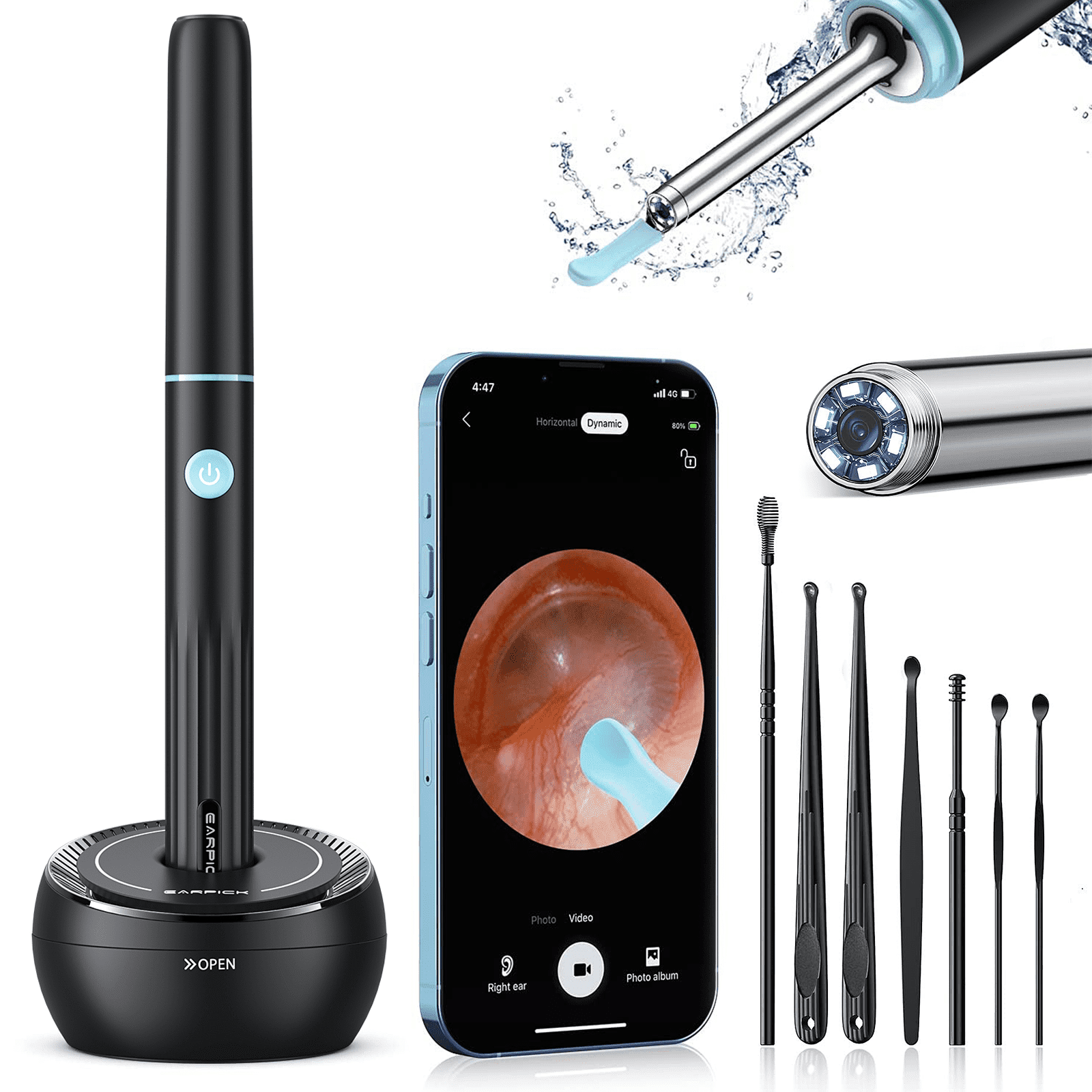 ANXILOK Ear Wax Removal Tool, Ear Cleaner with 1080P Camera, Ear ...