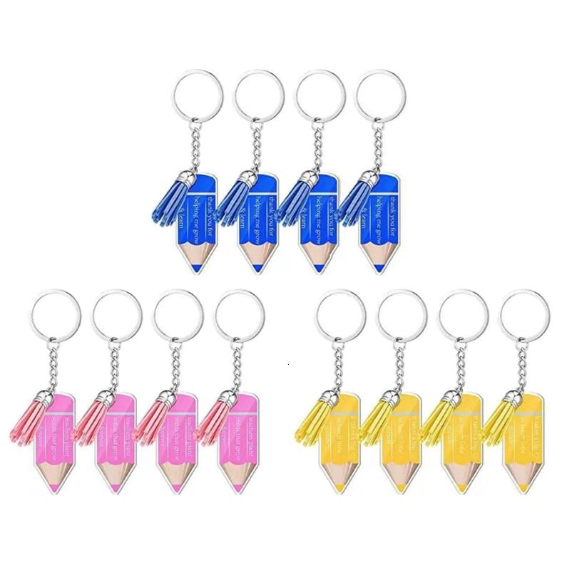 ANXPTIME 12x Acrylic Ornaments Tassel Keychain Set Graduation Theme ...