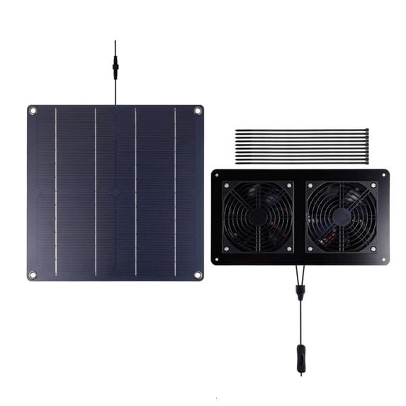 ANXPTIME 15W Solar Powered Fan Solar Exhaust Fan for Chicken Coops ...