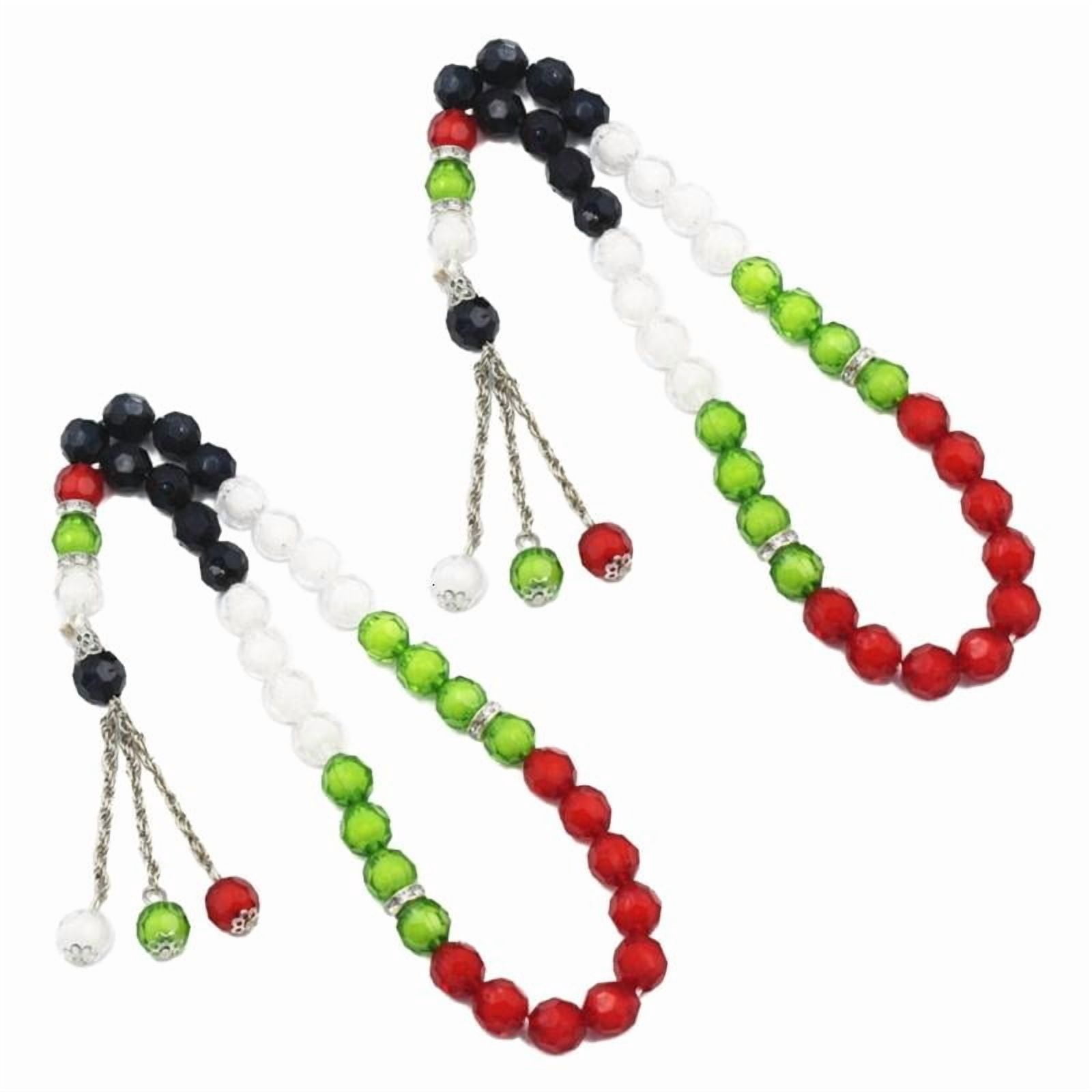 ANXPTIME 2/4pcs Flag Colors Bracelet Acrylic Prayer Rosary Bracelet ...