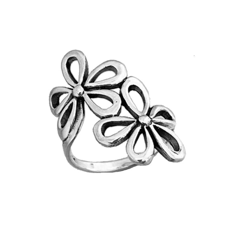 ANXPTIME 2023 Hollowed Flower Charm Ring Vintage Style Design Fashion ...