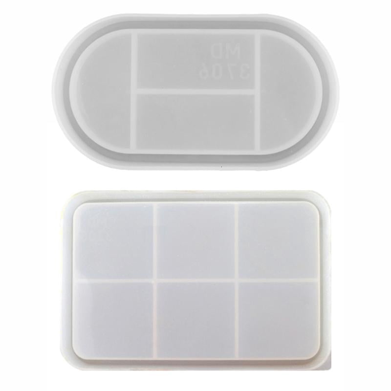 ANXPTIME 2Pcs Reusable Epoxy Resin Molds Big & Small Tray Silicone ...