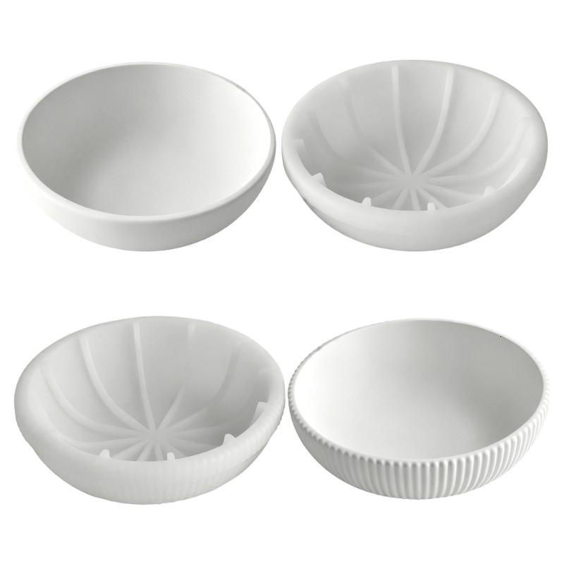 ANXPTIME 2Pcs Round Bowl Silicone Mould For Making Candle Cup Flowerpot ...