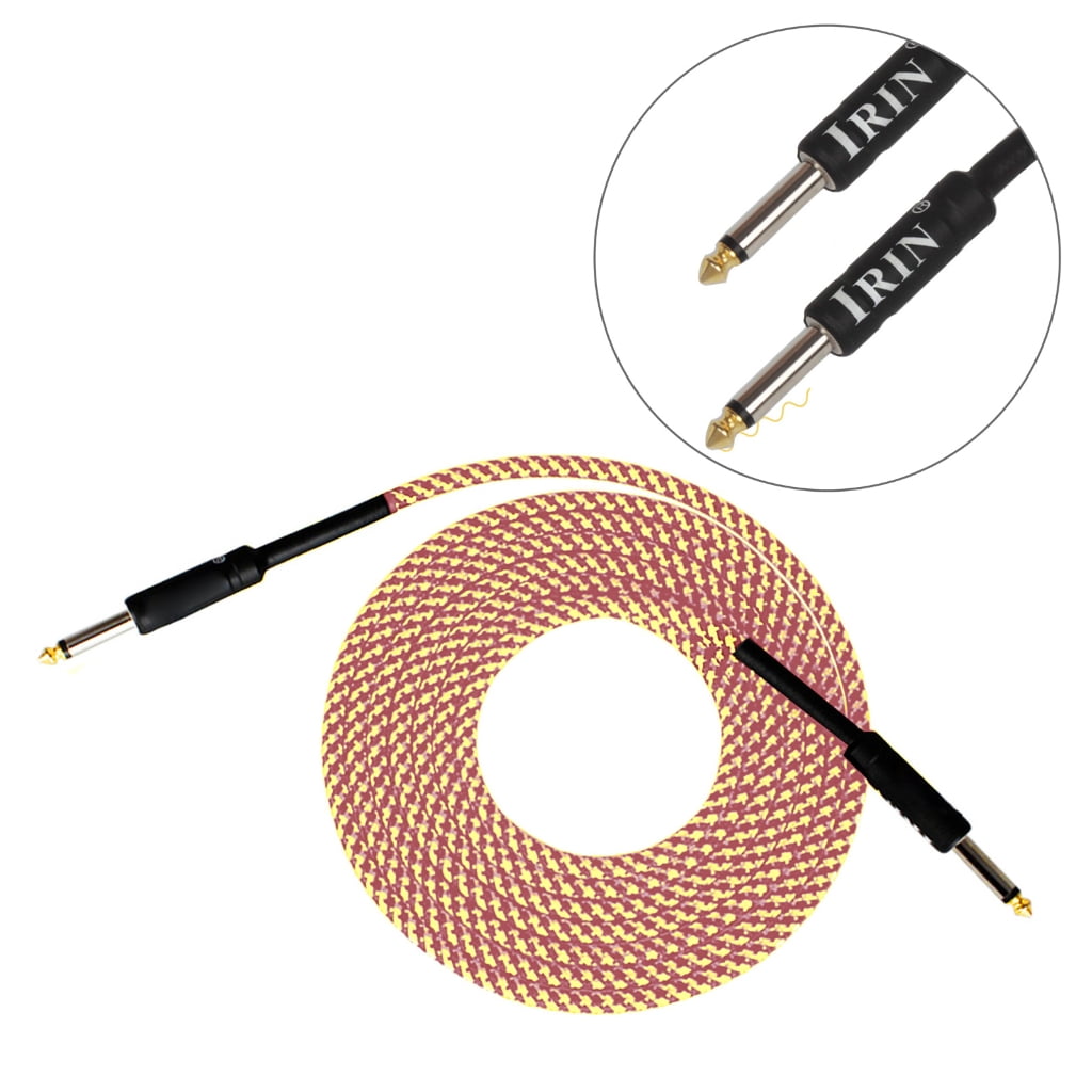ANXPTIME 3 Meters Noiseless Gold Plated Guitar Bass Cable Cord 1/4 ...
