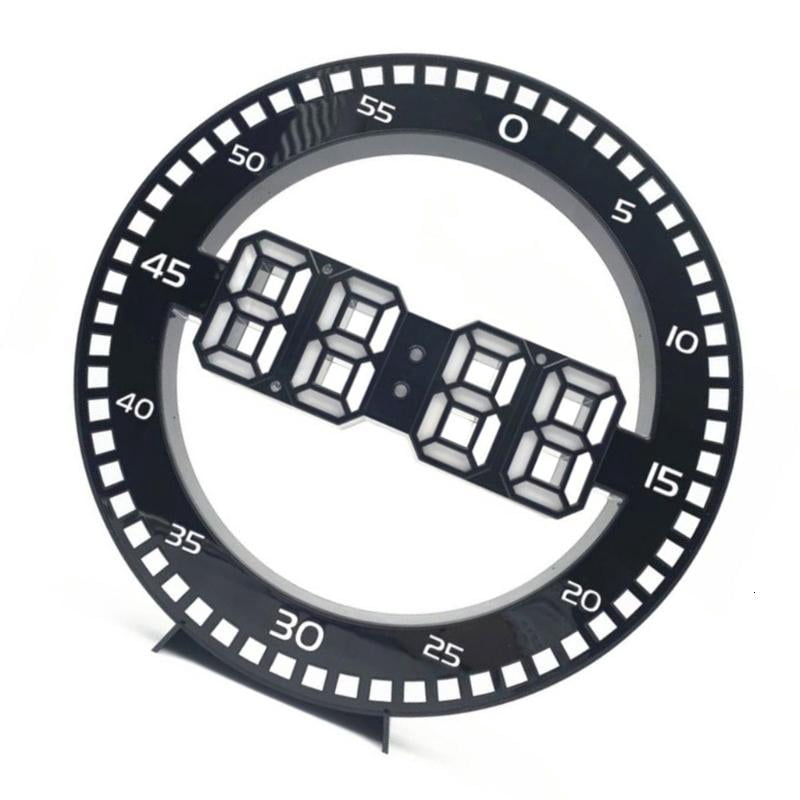 ANXPTIME 3D LED Digital Wall Clock Large Screen With Second Counter ...