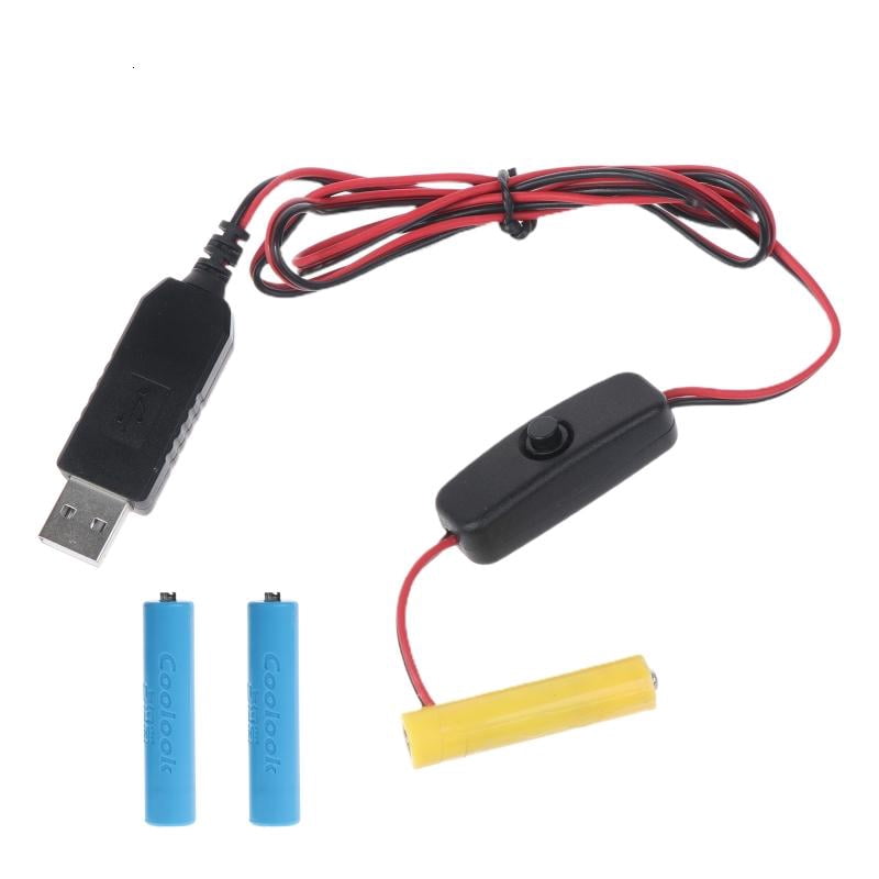 ANXPTIME 4.5V USB Power Switches Cable LR03 Battery Eliminators Replace ...