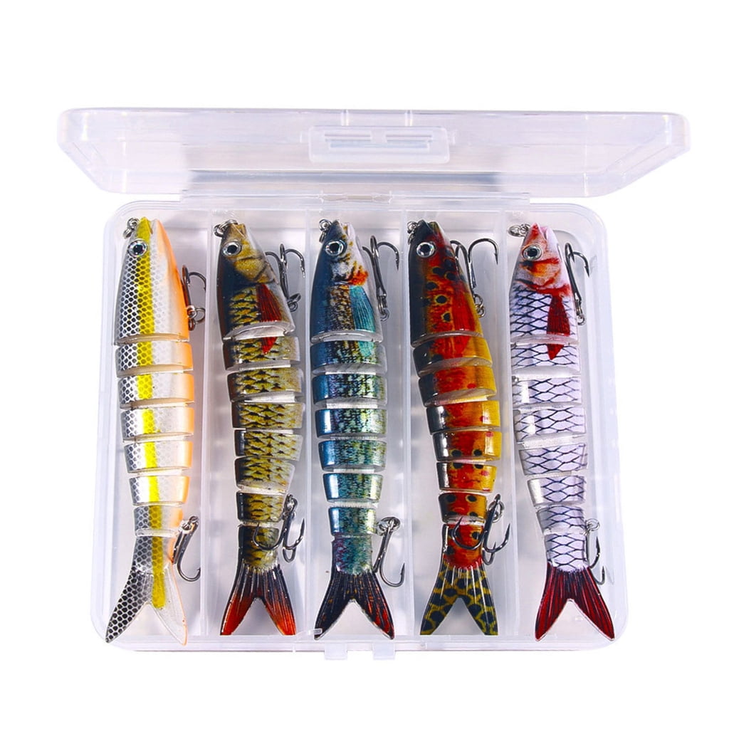 ANXPTIME 5Pcs 3D Multiple Section Fishing Lures Saltwater Lures Fishing ...