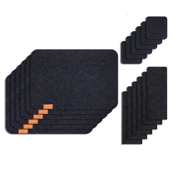 ANXPTIME 6 Piece Felt Table Mats Coasters Set Stain Resistant for Cafes ...