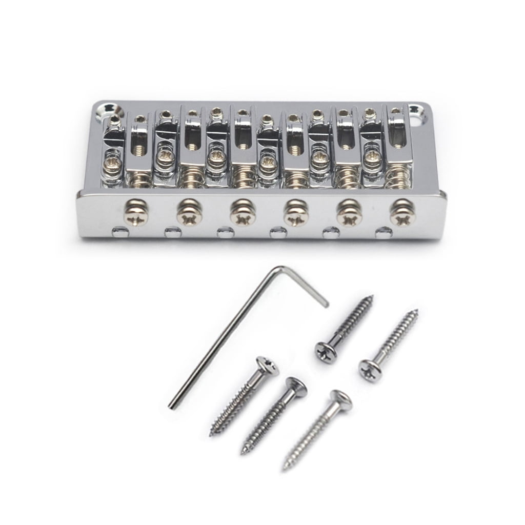 ANXPTIME 6 String Fixed Bridge Zinc Alloy Electric Bass Bridge ...