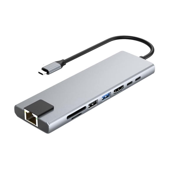 ANXPTIME 8 in 1 Multiport USB C Adapter With HDTV Output USB3.0 USB2.0 ...