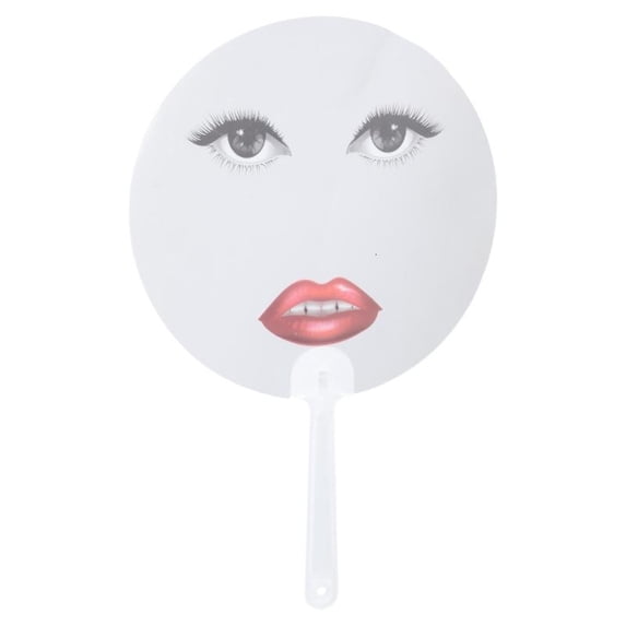 ANXPTIME Abstract Red Lips Print Plastic Hand Fan For Outdoor Party ...