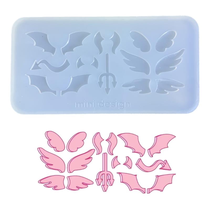 ANXPTIME Angel Devil Quicksand Resin Casting Mold Resin Art Mold ...