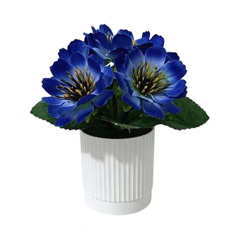 ANXPTIME Artificial Gerbera Potted Plant Arrangement Fake Gerbera Plant ...