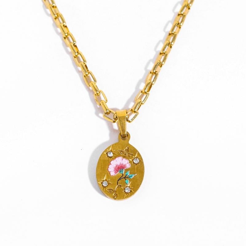 ANXPTIME Beautiful Hand Painted Pendant Necklace Adornment Elevates ...
