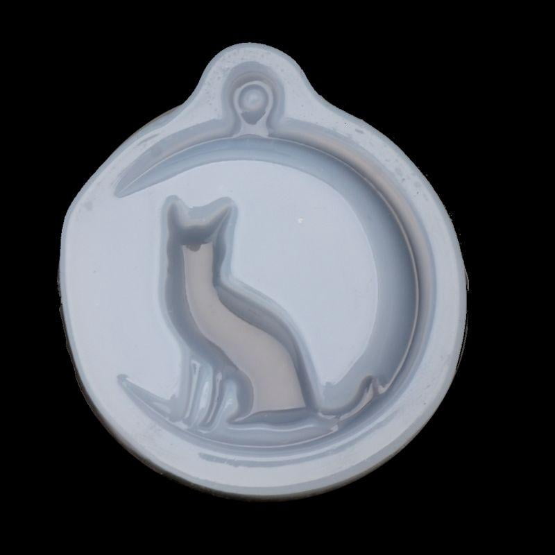 ANXPTIME Cats Sit On Moon Silicone Mold Crescent Moon Resin Molds for ...