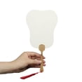 ANXPTIME Chinese Rice Paper Fan White Fan Decorative Graffitis Hand ...