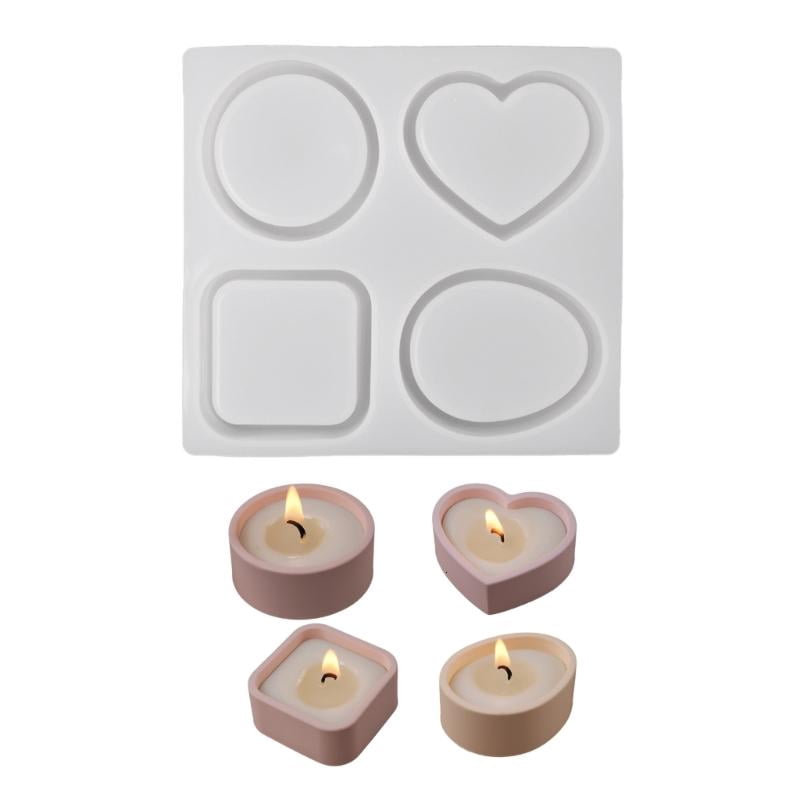 ANXPTIME Christmas Silicone Candle Mould Cup Shape for Craft and Home ...