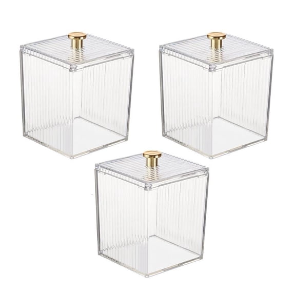 ANXPTIME Compact Plastic Makeup Swab Holder With Cover Hygienic Vanity ...
